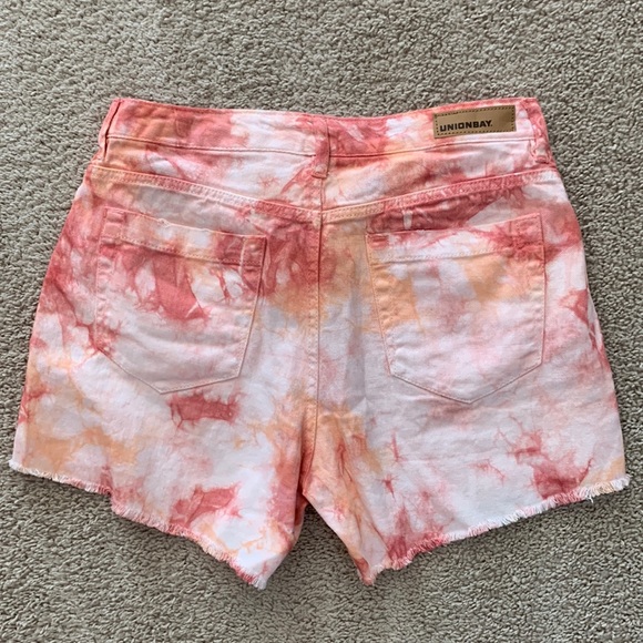 UNIONBAY | Shorts | Union Bay Callie High Rise Tie Dye Frayed Hem ...
